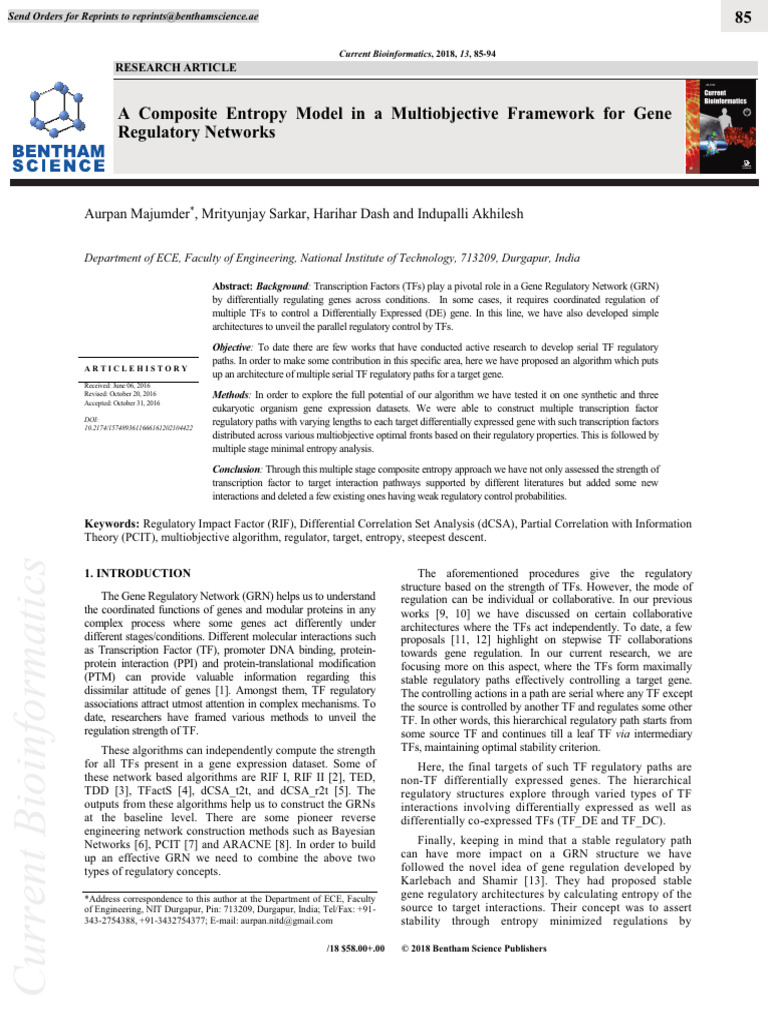 Majumder2018 Cbio | PDF