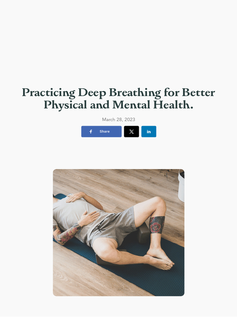 Practicing Deep Breathing For Better Physical and - 1727152422829 | PDF ...