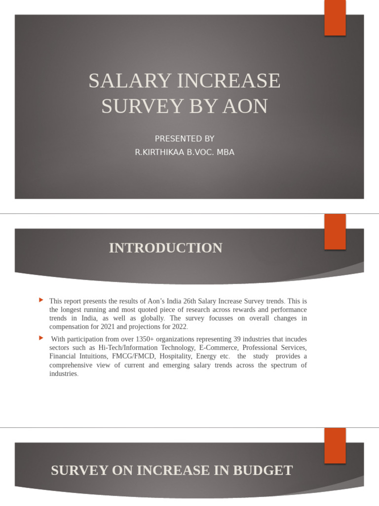 Salary Increase Survey by Aon | PDF
