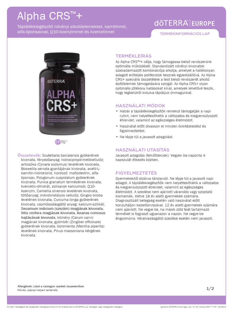 Alpha Crs Plus | PDF