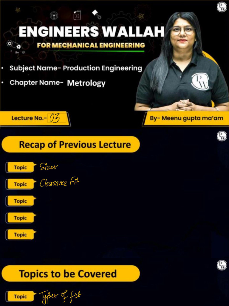 Metrology 03 Class Notes PDF | PDF