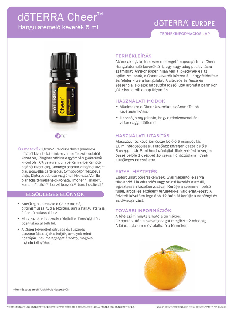 doterra-cheer-oil | PDF