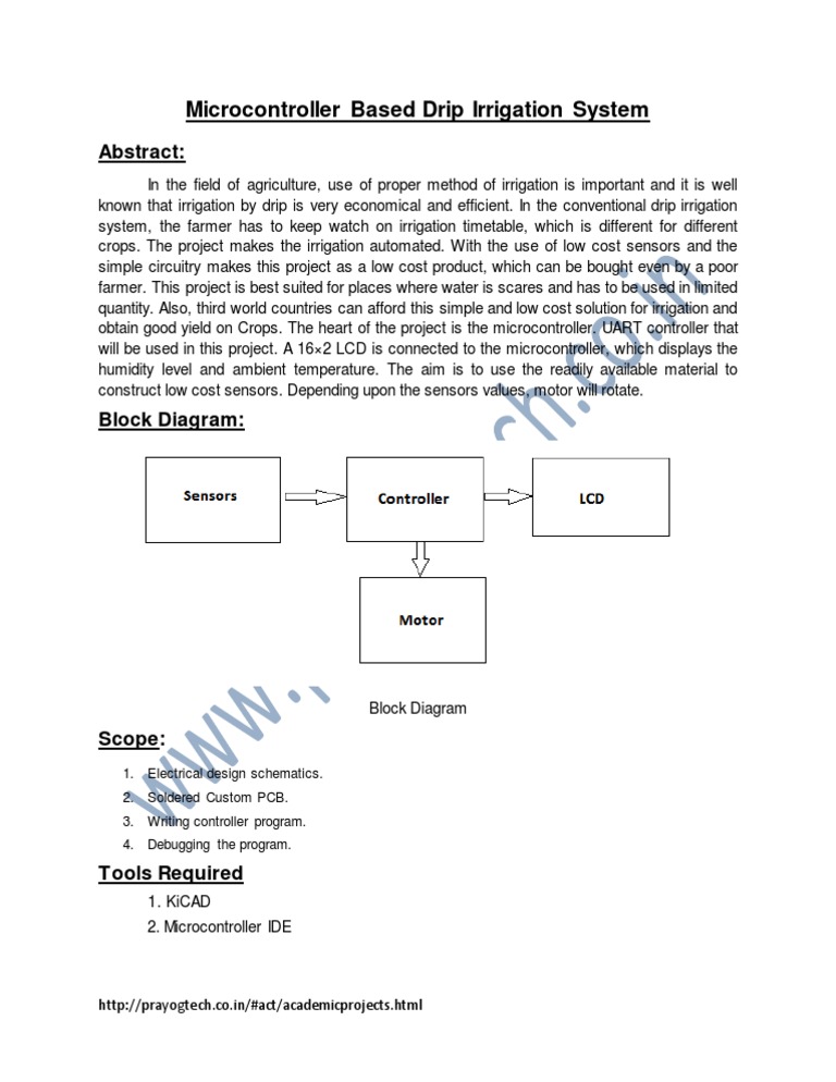 Micro Controller Based Drip Irrigation System | PDF