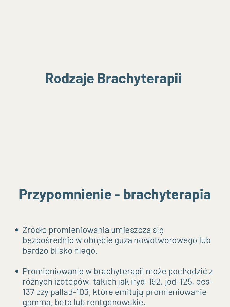 Brachyterapia Izotopy | PDF