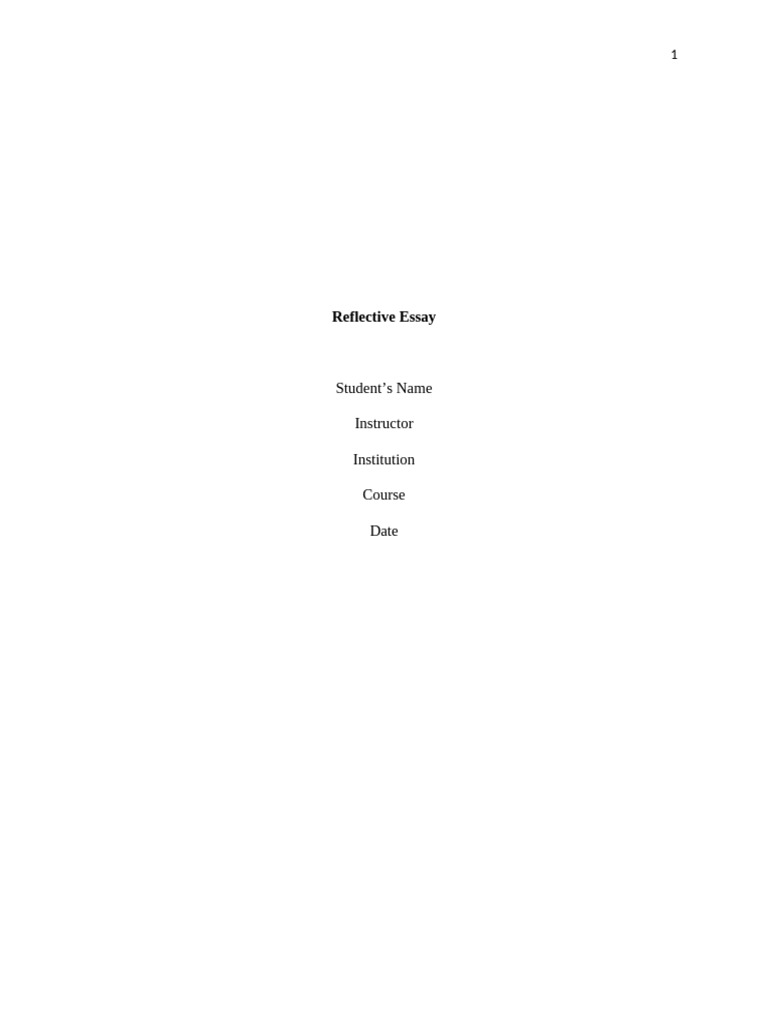 Reflective Essay - Edited | PDF