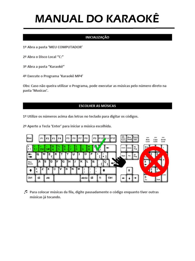 Manual Do Karaoke | PDF