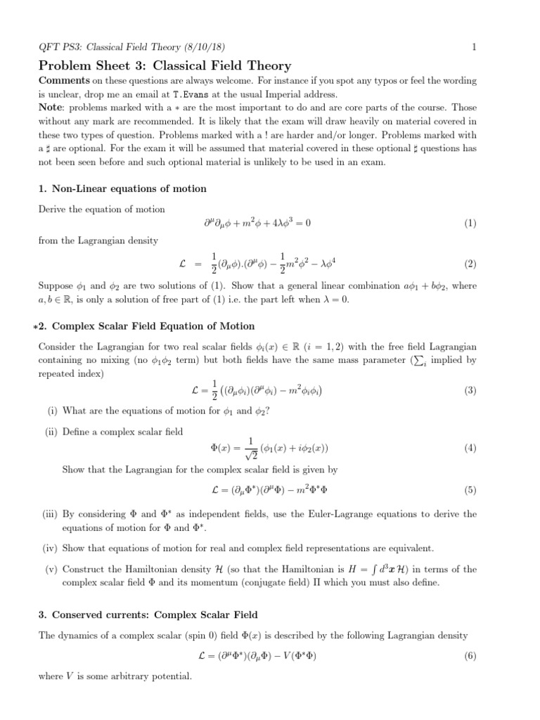 QF T Problem Sheet 3 | PDF