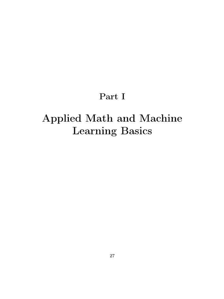 Part1_Applied Math and MachineLearning Basics | PDF