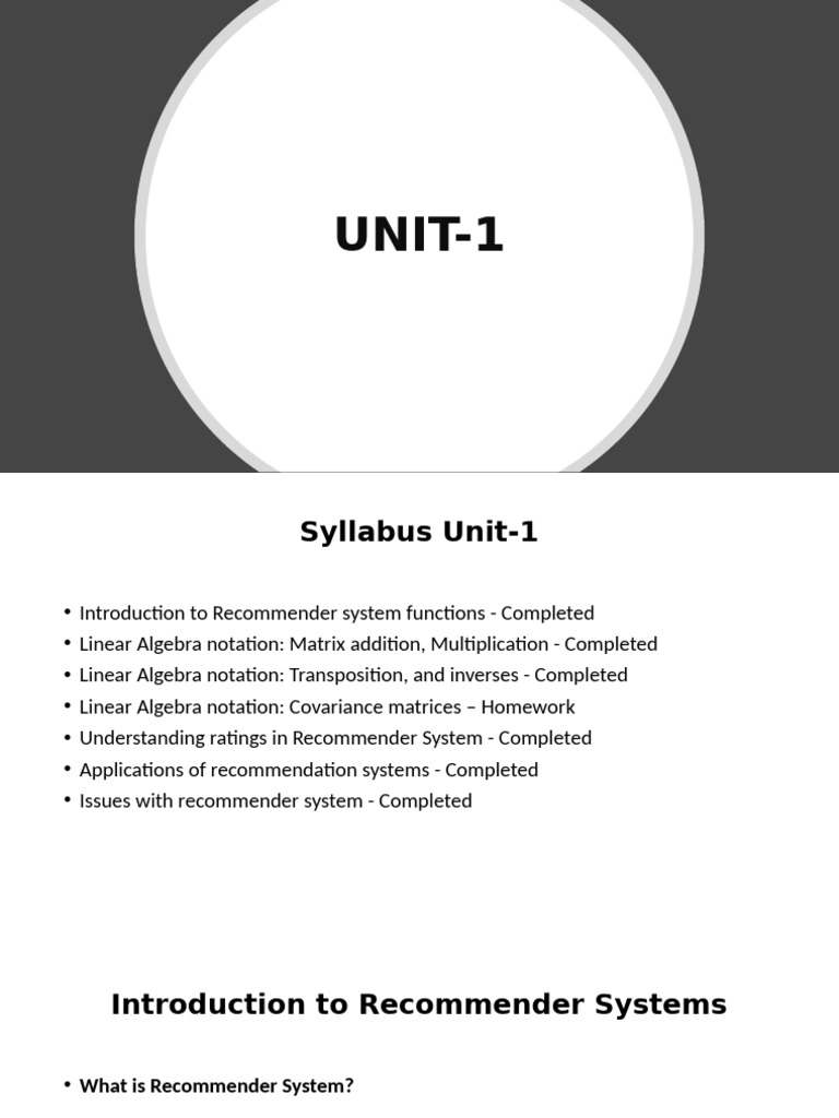 Unit-1 | PDF