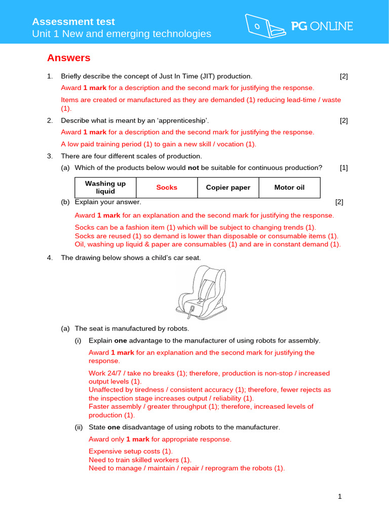 Unit 1 Assessment test Answers | PDF