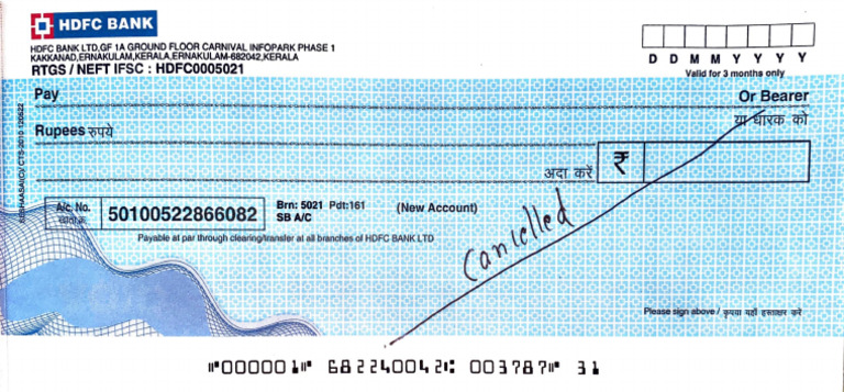 Cancelled Cheque | PDF