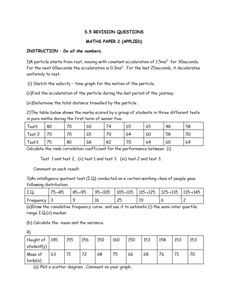 Mathematics Questions | PDF