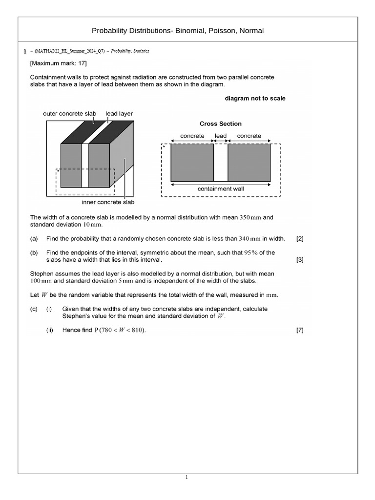 Probability Distributions - Binomial, Poisson, Normal | PDF