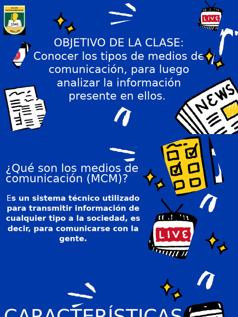 Los Tipos de Medios de Comunicación. 5° Básico | PDF
