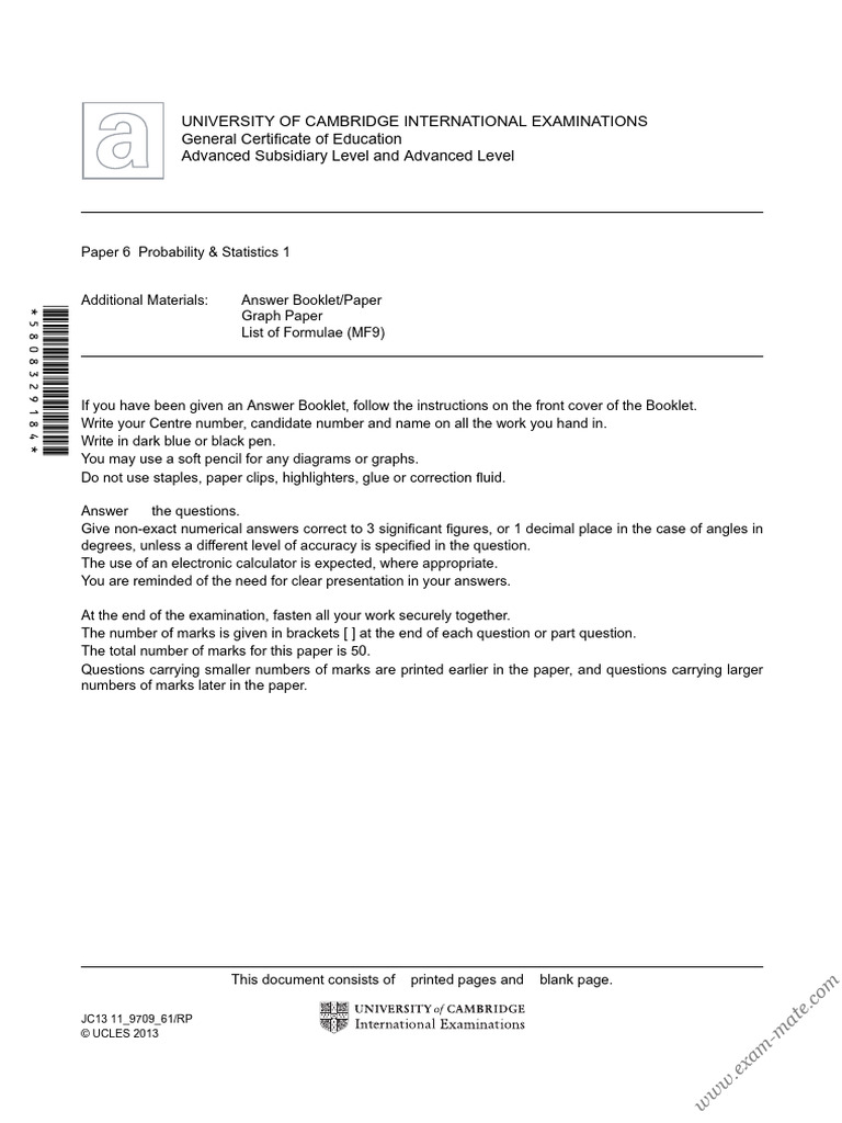 University of Cambridge International Examinations General Certificate ...