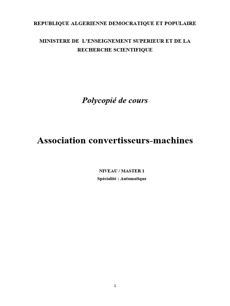 Cours1 Association Machines | PDF