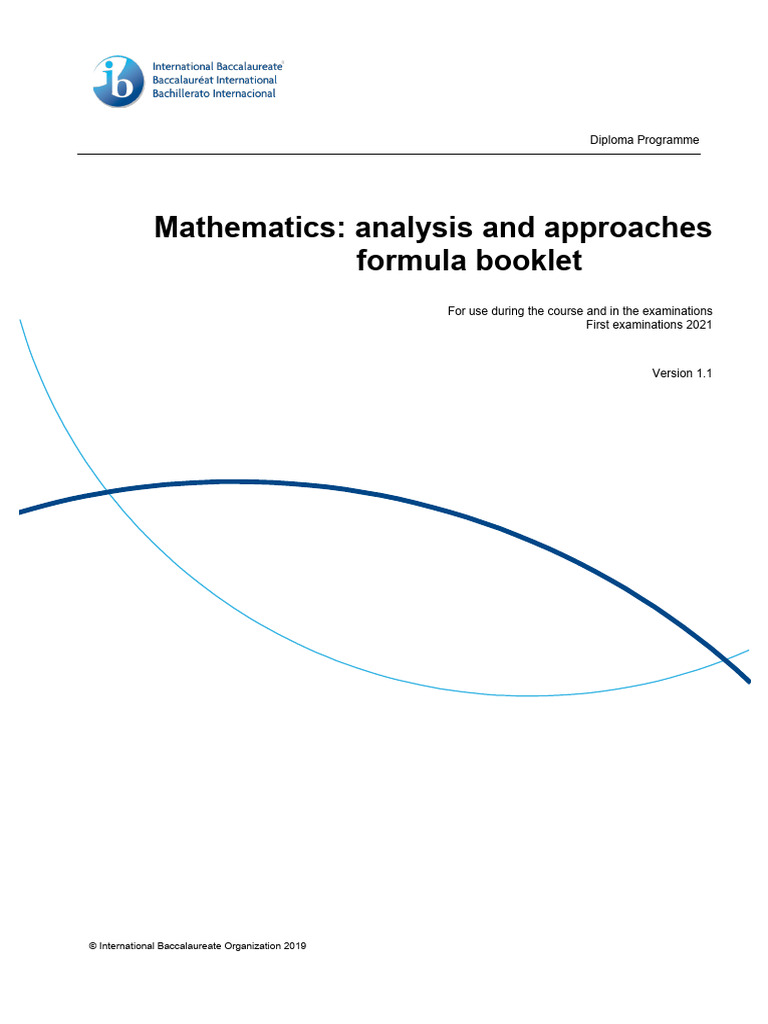 MAA Formula Booklet | PDF