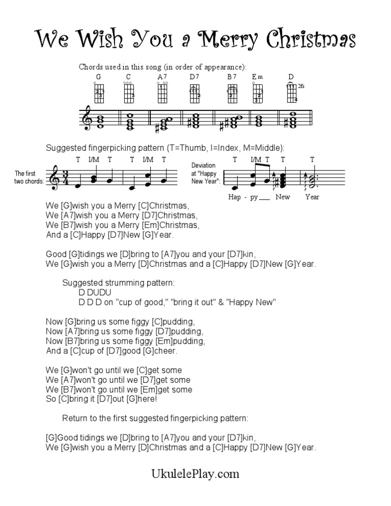 We Wish You A Merry Christmas Chords For Guitar We Wish You A Timeless