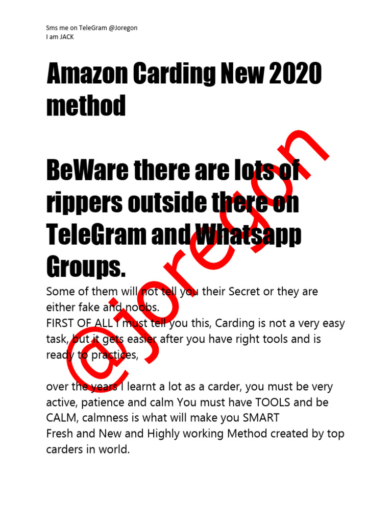 Amazon Carding J 2020 February Method | PDF