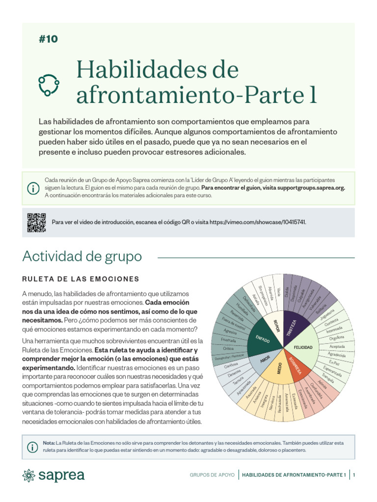 SSG-10-Habilidades de Afrontamiento-Parte 1 | PDF