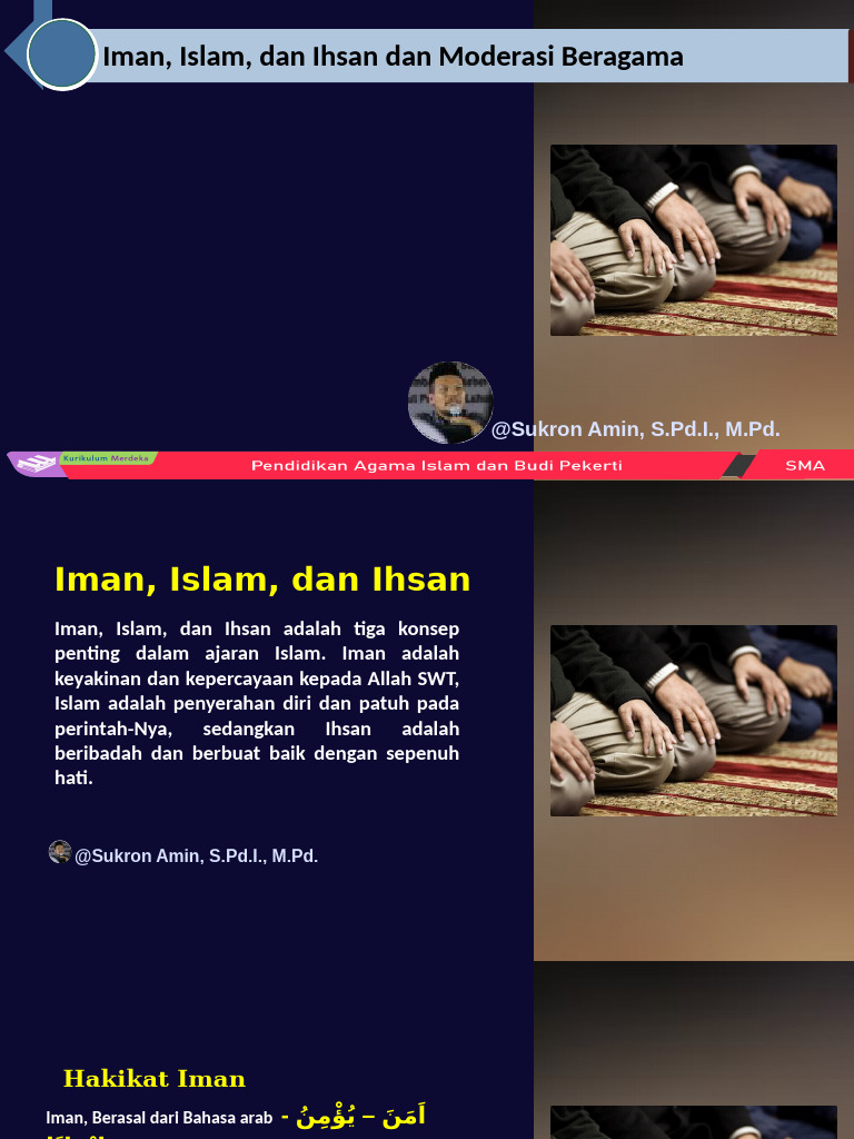 Iman Islam Dan Ihsan Dan Moderasi Beragama | PDF