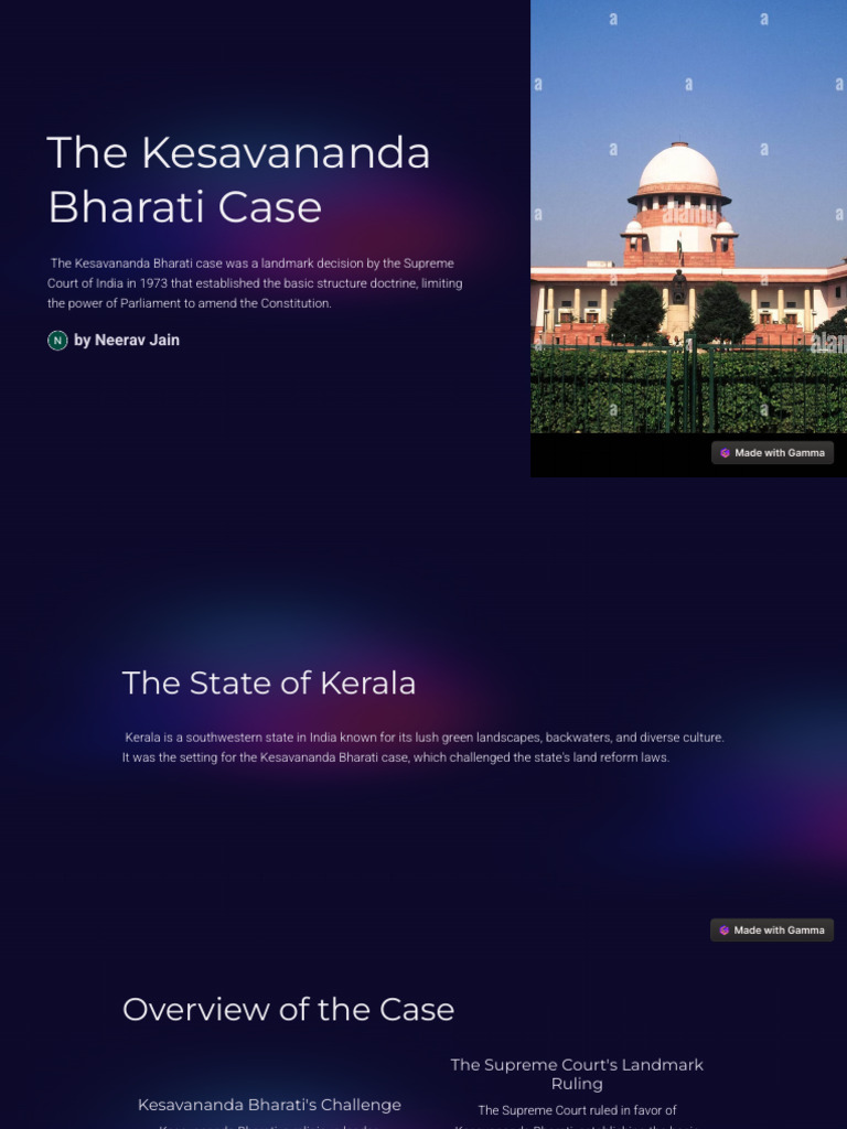 The Kesavananda Bharati Case | PDF