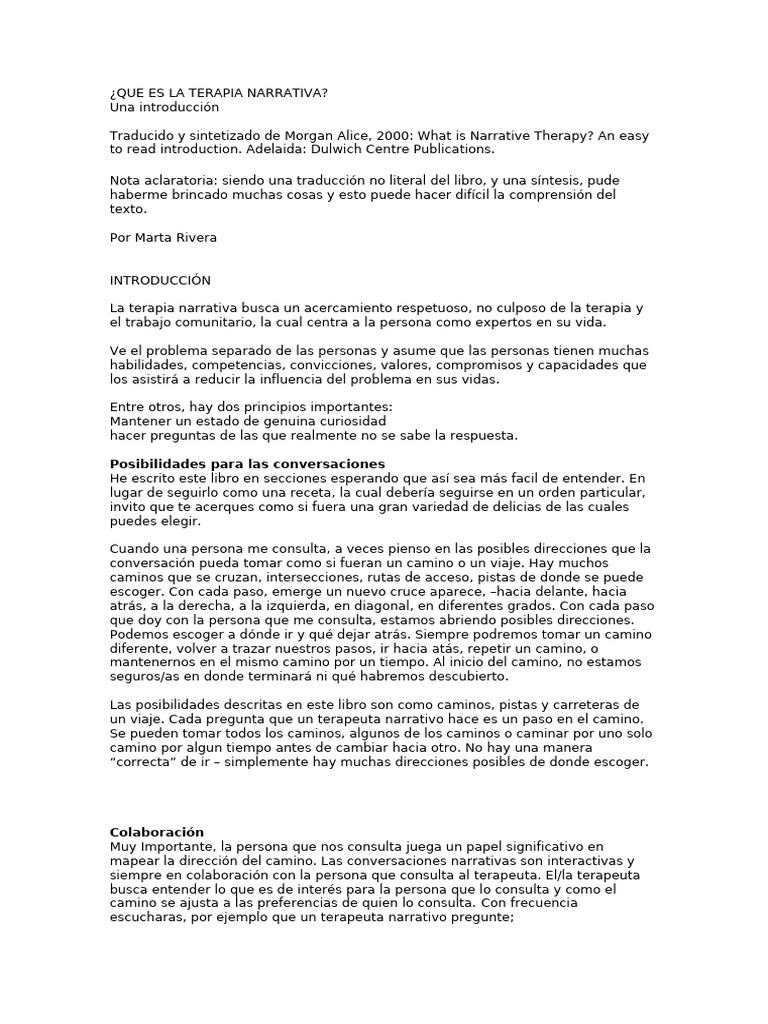 Morgan, Alice M Cap 3 y 4 Externalizacion Marta Rivera | PDF
