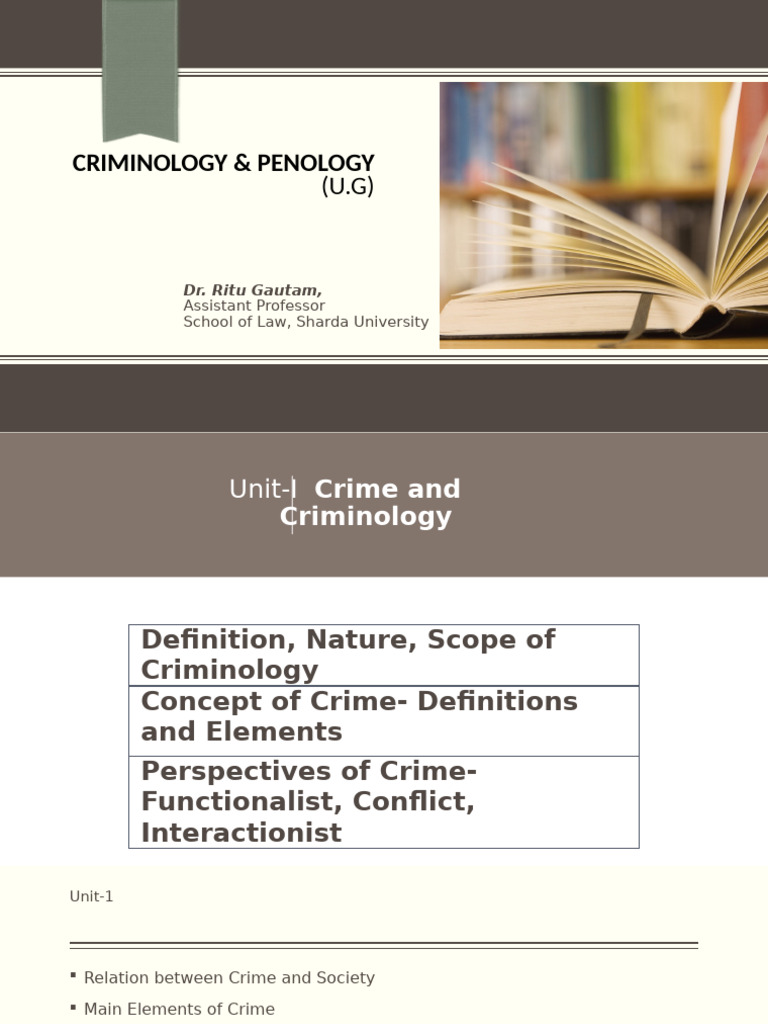 Criminology & Penology - I | PDF