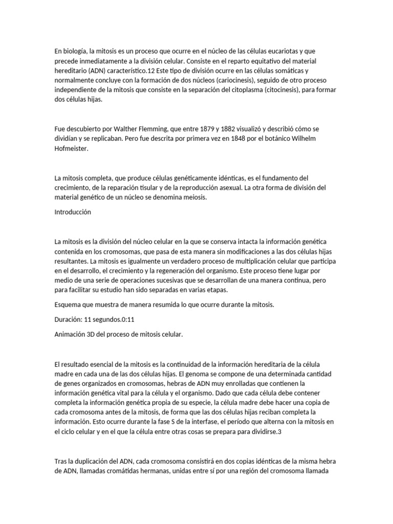 AHH MITOSIS | PDF