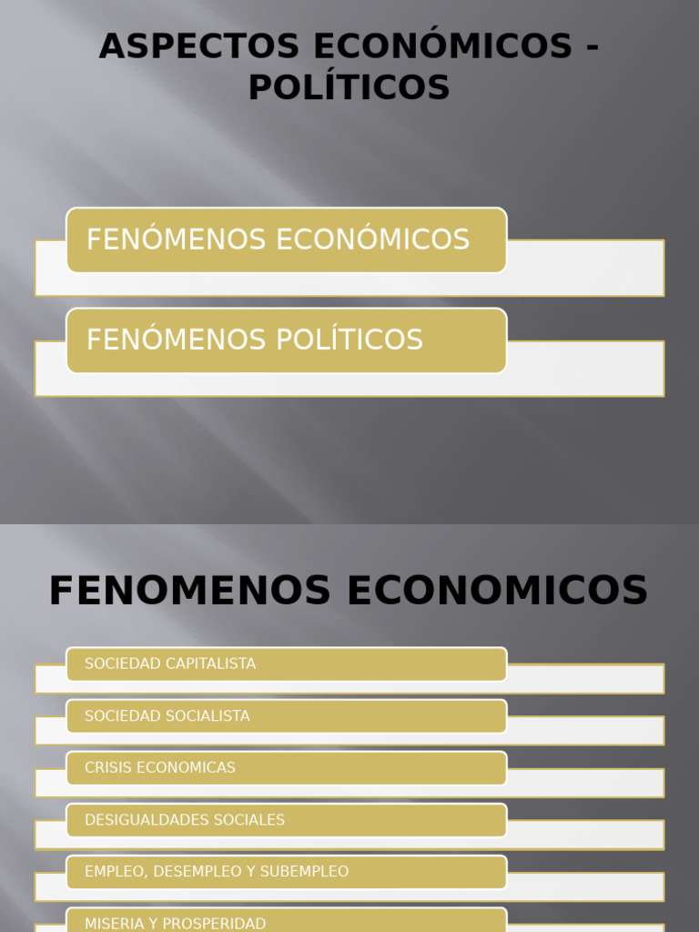 Aspectos Económicos y Políticos | PDF