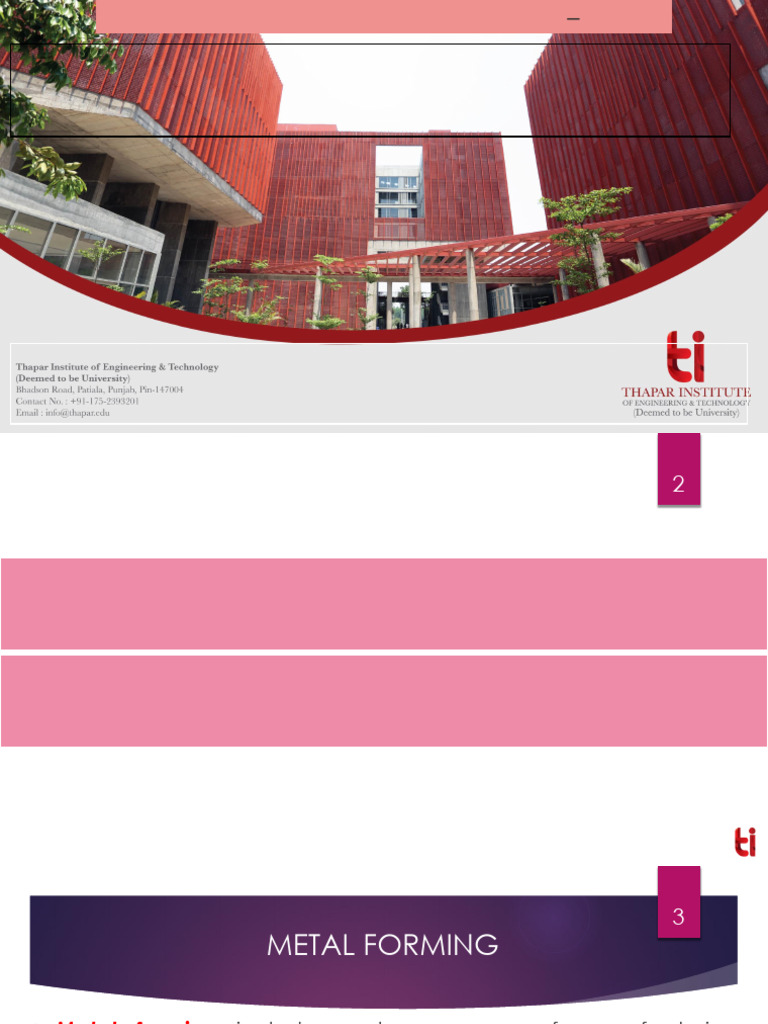 L10 - Introduction To Forming | PDF