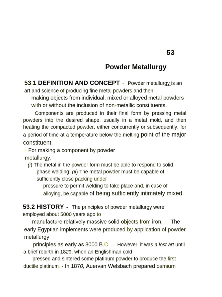 Powder Metallurgy | PDF