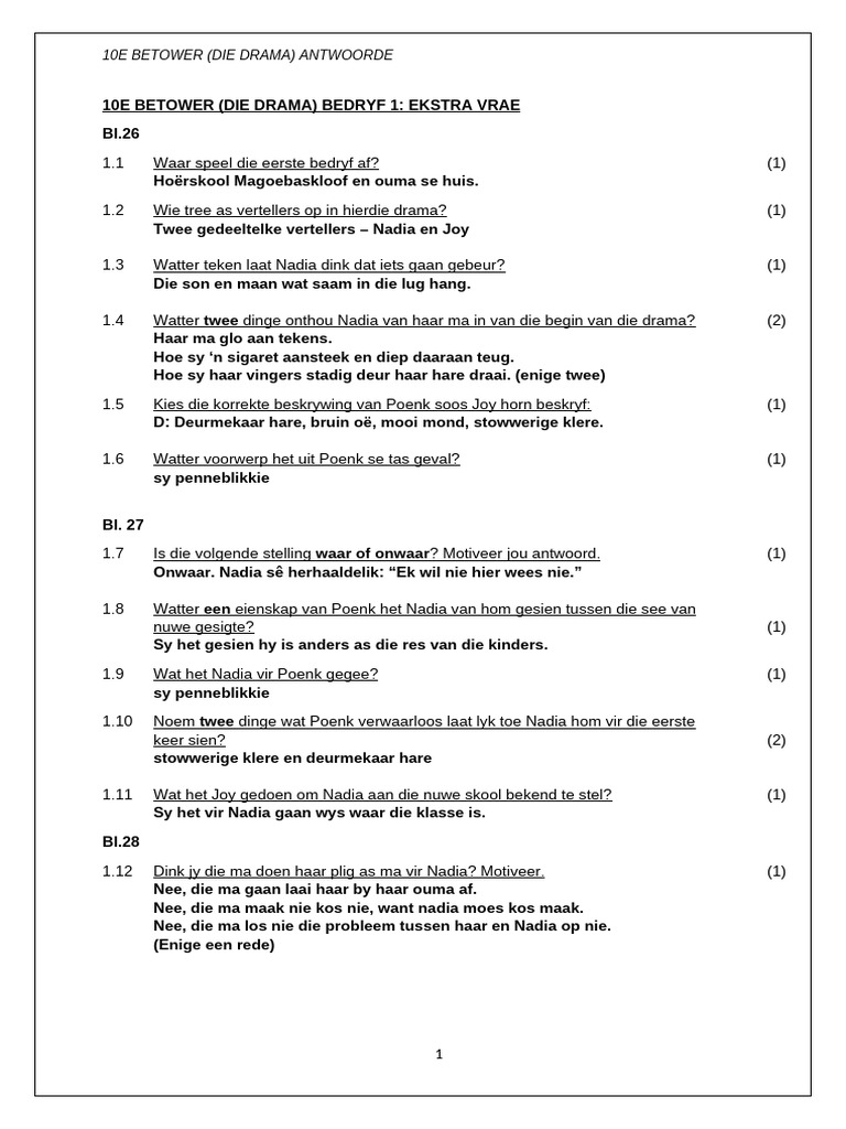 10e Betower Antwoorde | PDF