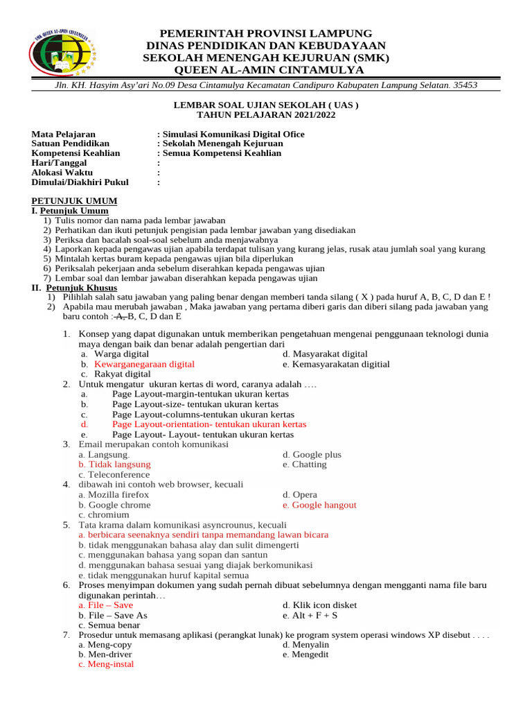 Soal Simulasi Digital Afice | PDF
