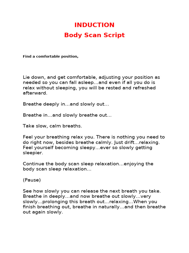 Hypnosis Script | PDF
