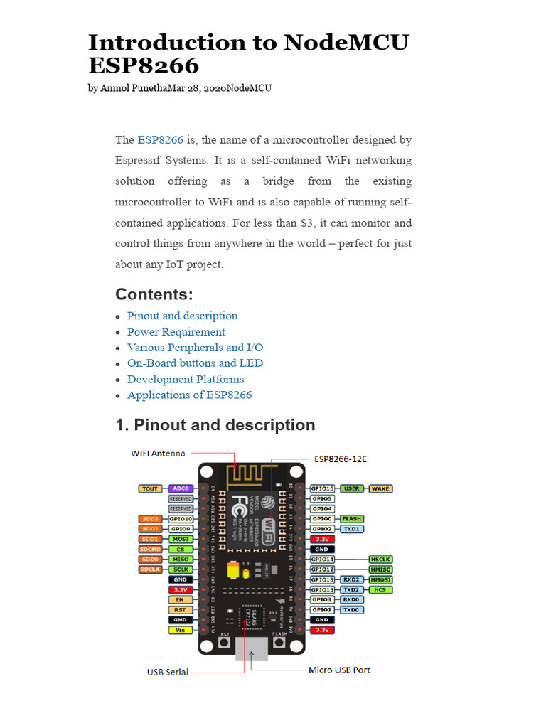 Mod 5 - NodeMCU | PDF