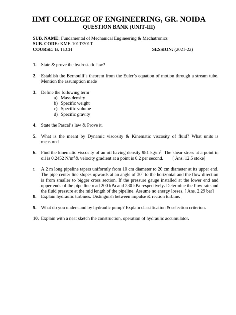 QB UNIT -3 FMEM | PDF