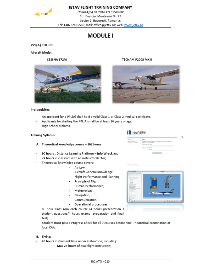 PPL To ATPL From 0 To Profesional Airplane Simulator IR Programe | PDF