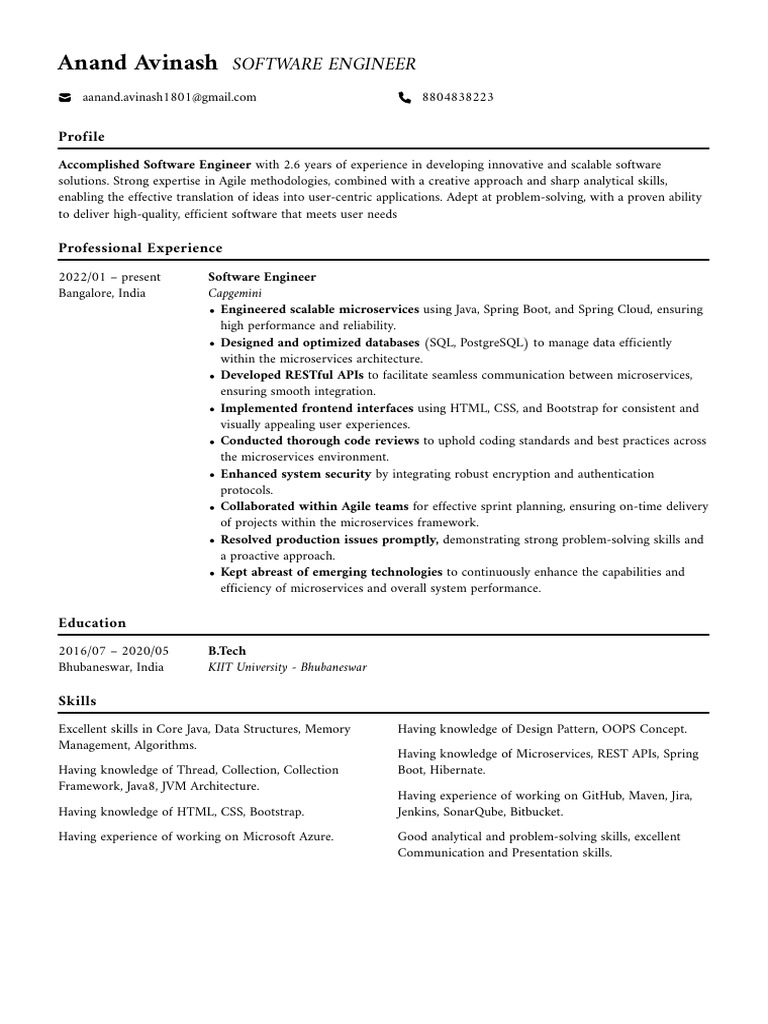 Anand Avinash FlowCV Resume 20240828 | PDF | Software | Computers