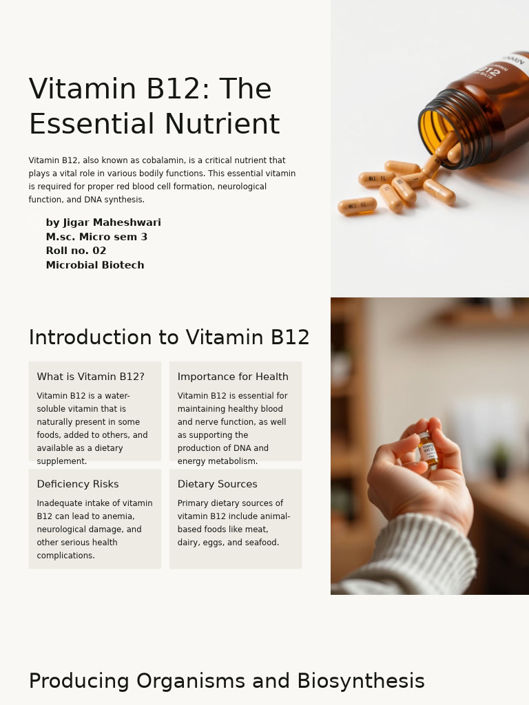 Vitamin B12 The Essential Nutrient 2 | PDF