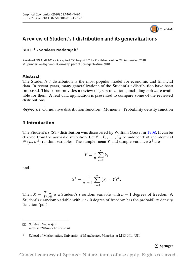 A_review_of_Students_t_distribution_and_its_gener | PDF A_review_of_Students_t_distribution_and_its_gener | PDF