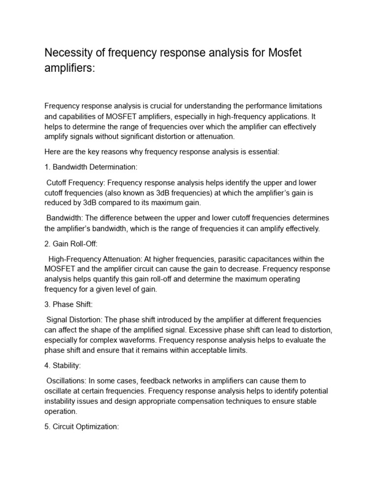 Frequency Response | PDF