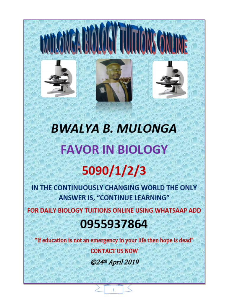Biology Pamphlet 1 To 25 | PDF
