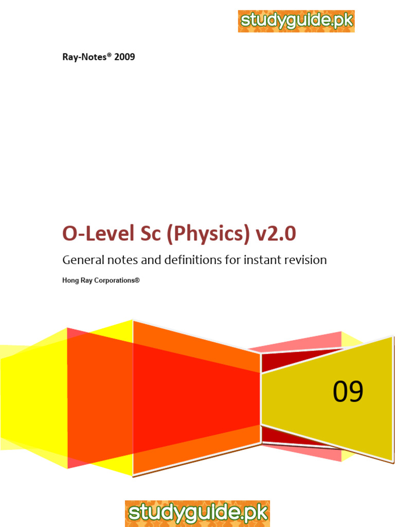 O Level Physics Quick Revision | PDF