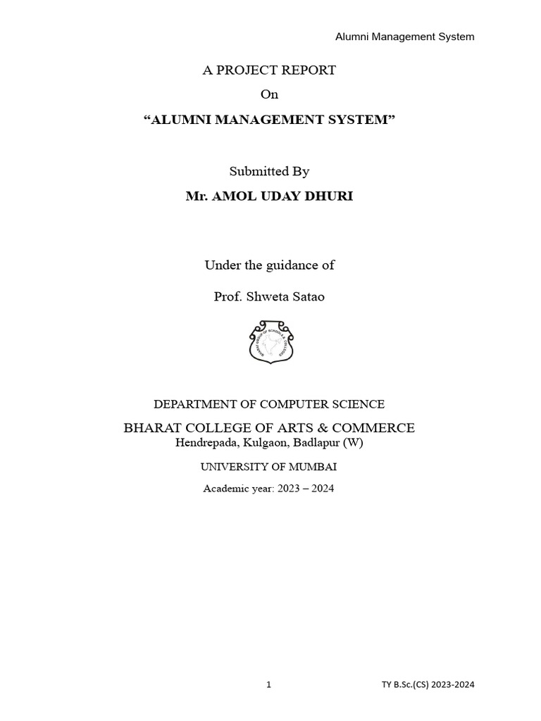 Alumni Management System - 1 | PDF | Usability | Computers