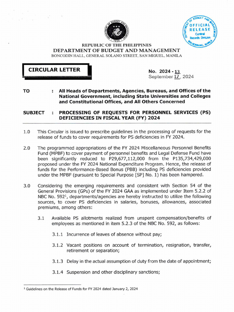 CIRCULAR-LETTER-NO-2024-13 | PDF