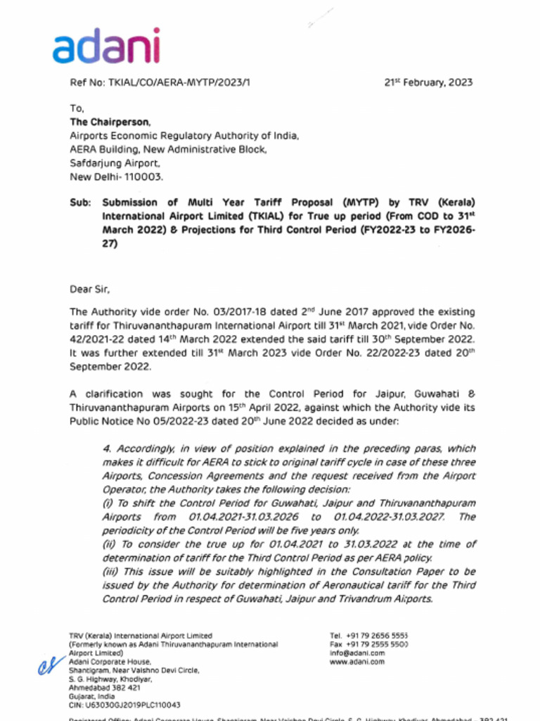 Adani Trivandrum Airport Report | PDF