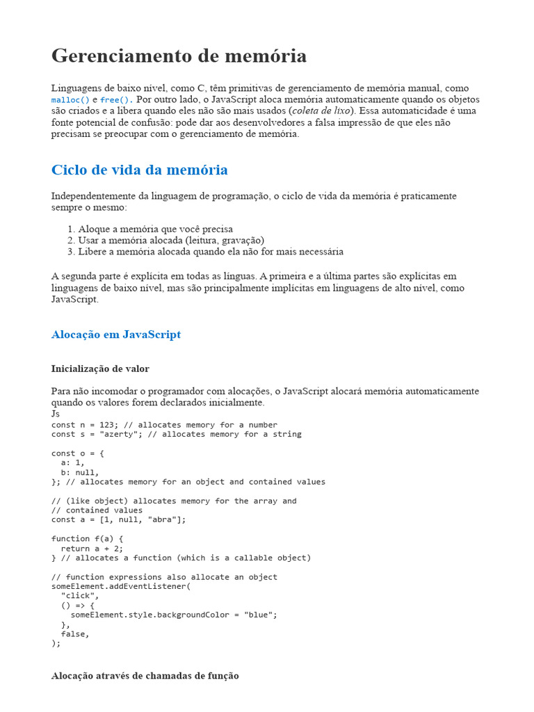 2 - Gerenciamento de memória | PDF