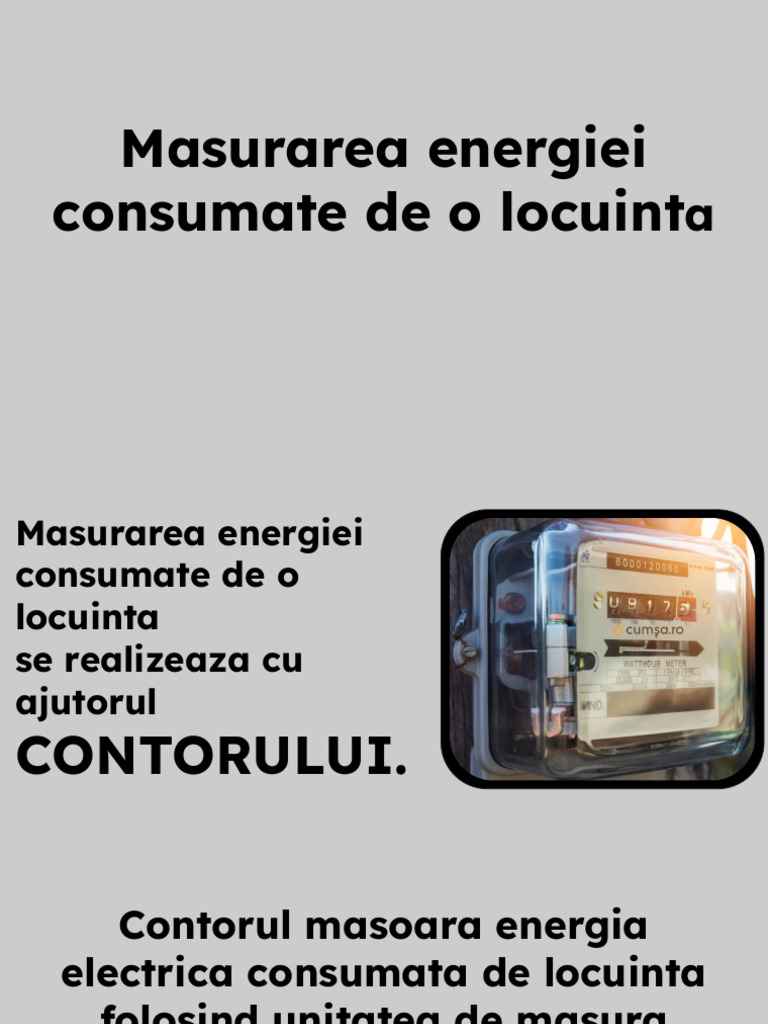 Masurarea Energiei Consumate de o Locuinta-1 | PDF