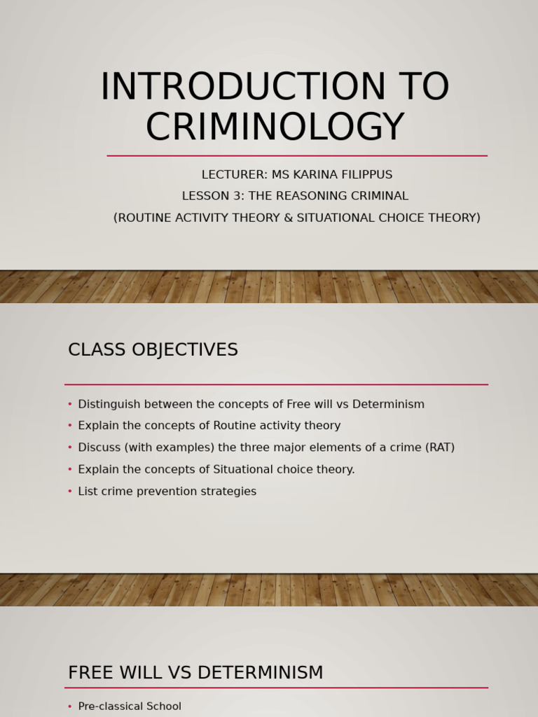 Lesson 3 - RAT and Situational Choice Theory | PDF